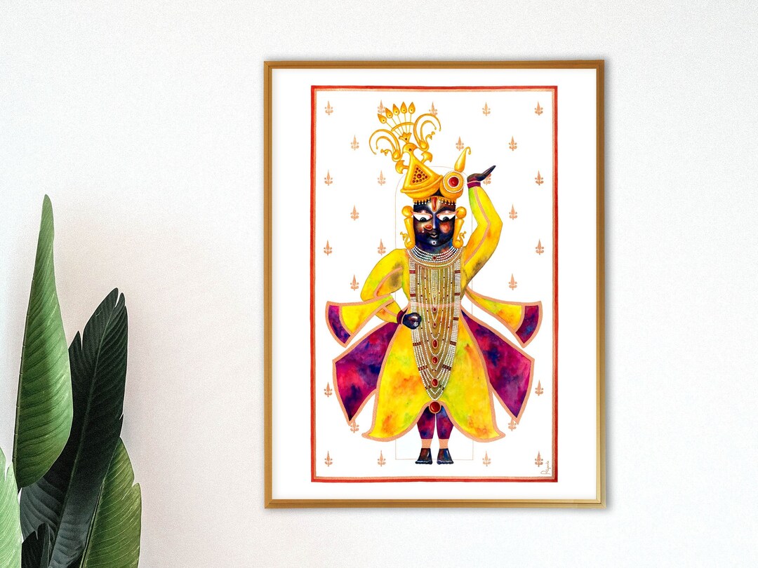 Shrinathji Pichwaai Painting, Krishna Art, Srinathji Shreenath Ji Wall ...