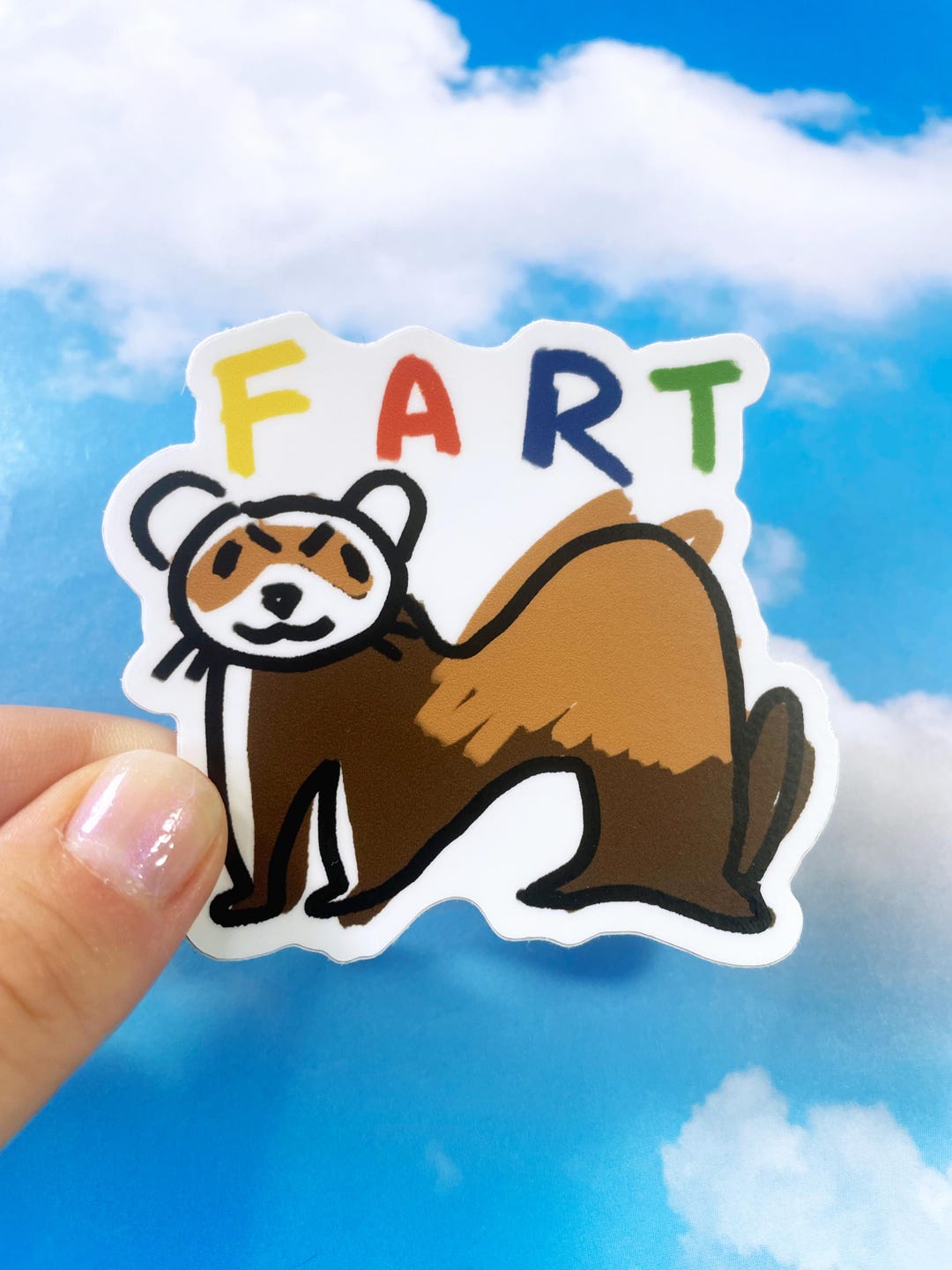 Fart Goofy Ferret Sticker - Etsy