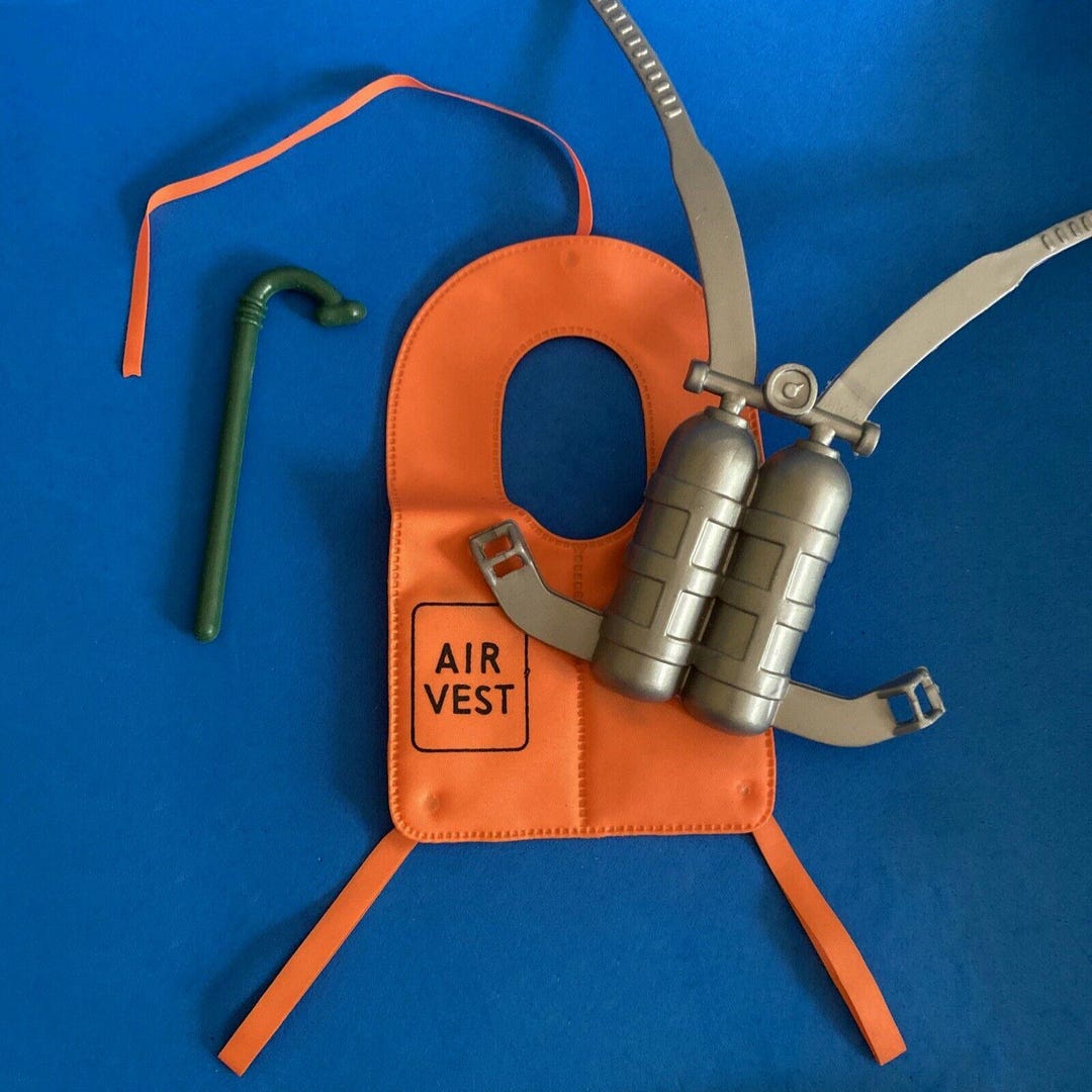 Vintage GI Joe Orange Air Vest, Tanks and Snorkle - Etsy