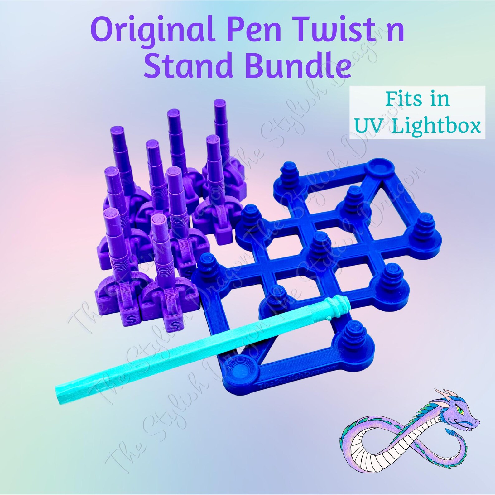 3D Printed UV Resin Pen Holder Stand: Curing Lightbox Organizer - Etsy