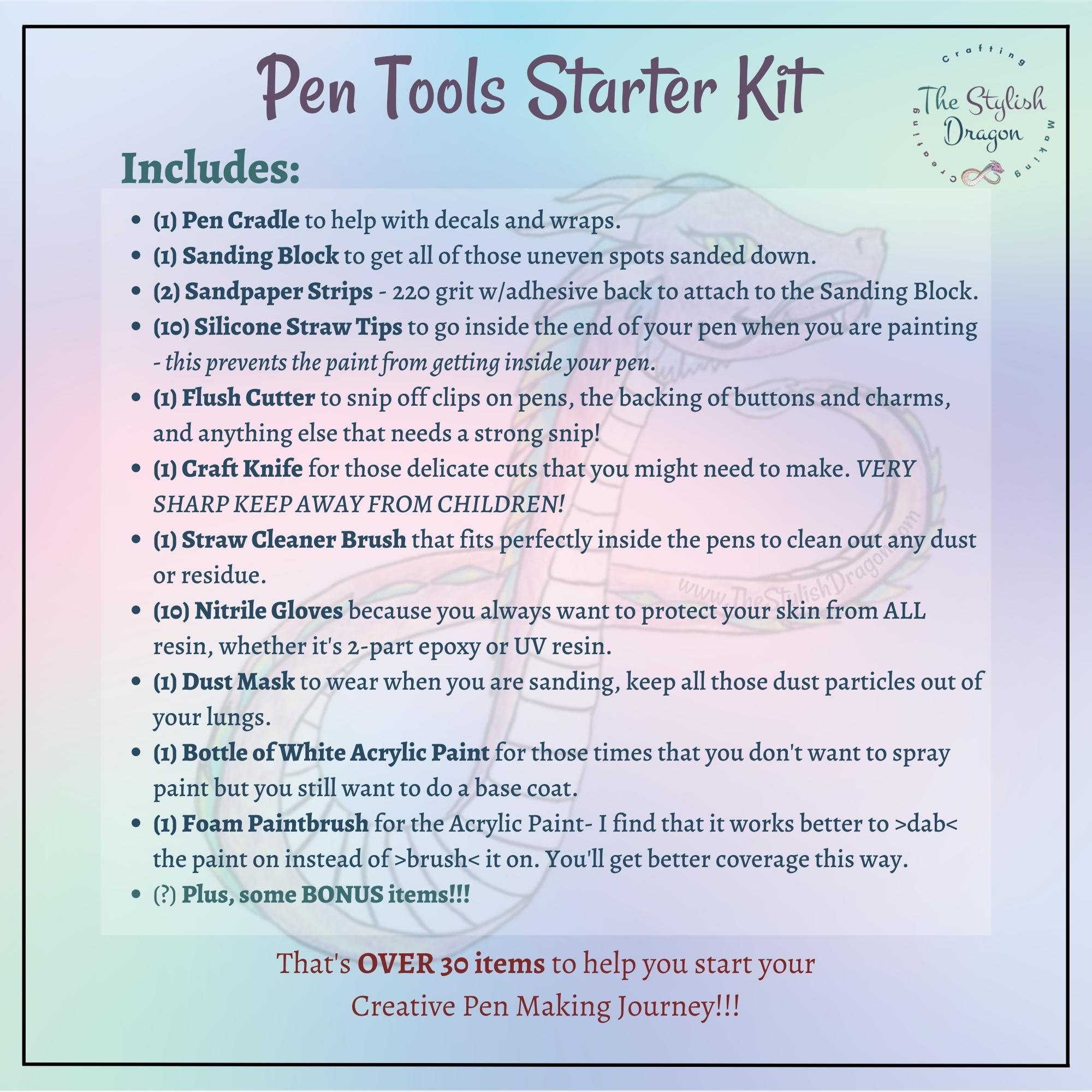 Resin Pens Starter Tool Kit Tools for Epoxy Glitter Pens Pen Starter ...