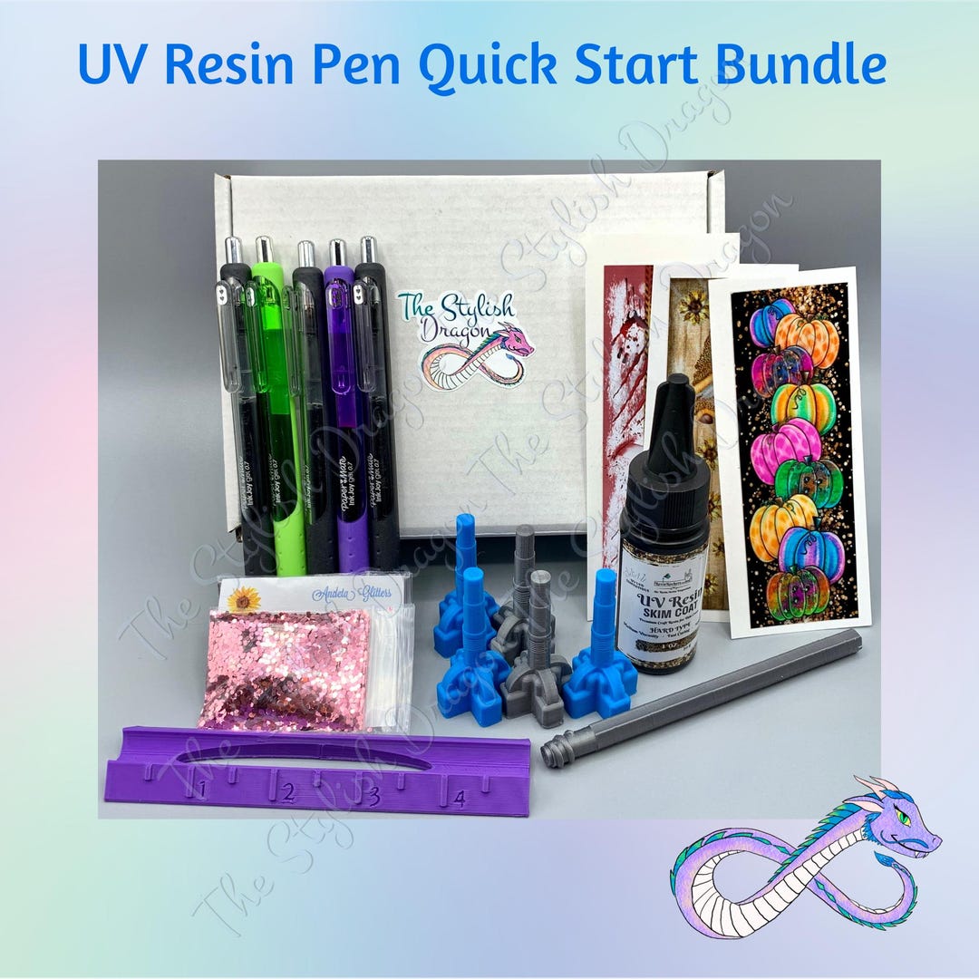 UV Resin Pen Quick Start Bundle - Pen Adapter for UV Light - UV Resin ...