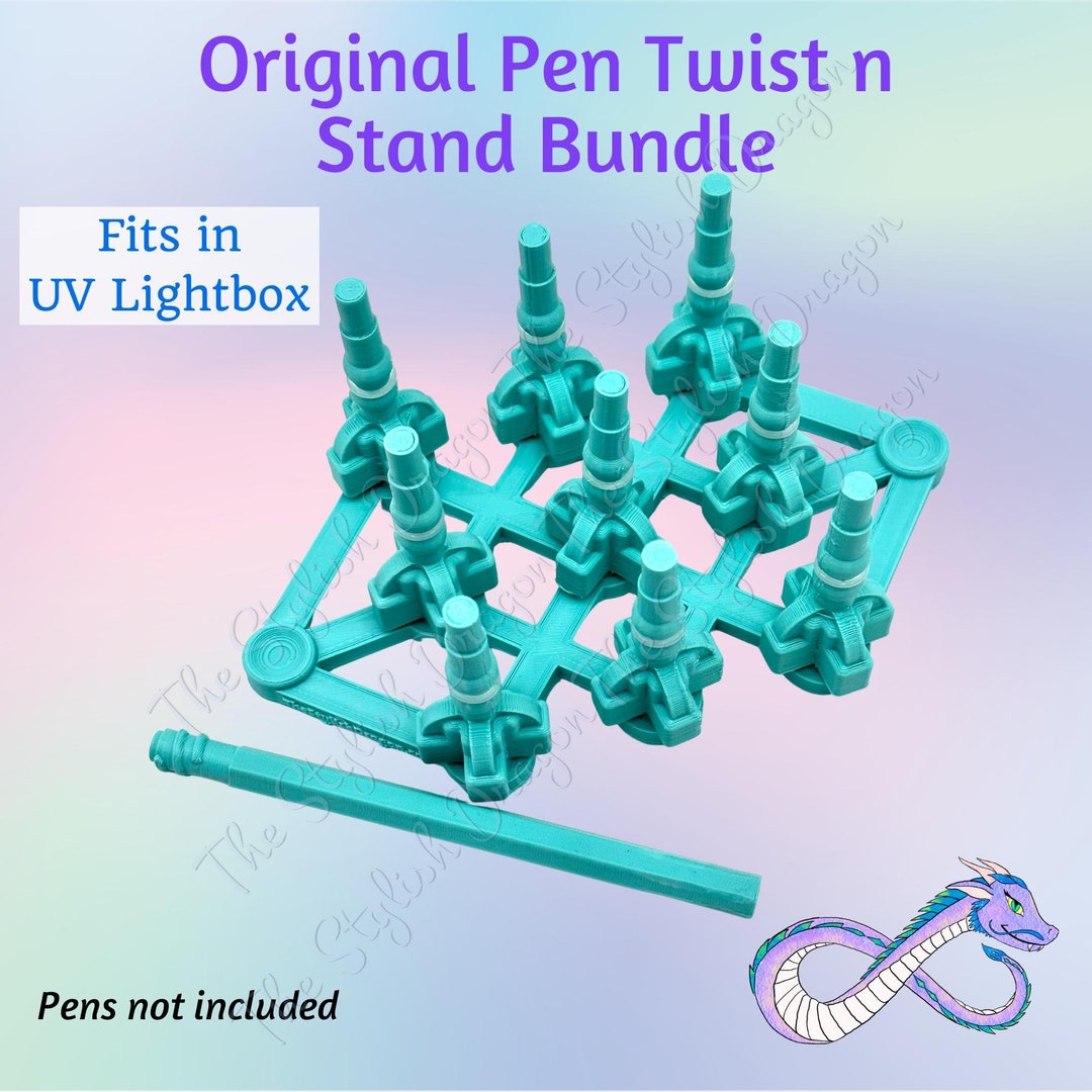3D Printed UV Resin Pen Holder Stand: Curing Lightbox Organizer - Etsy