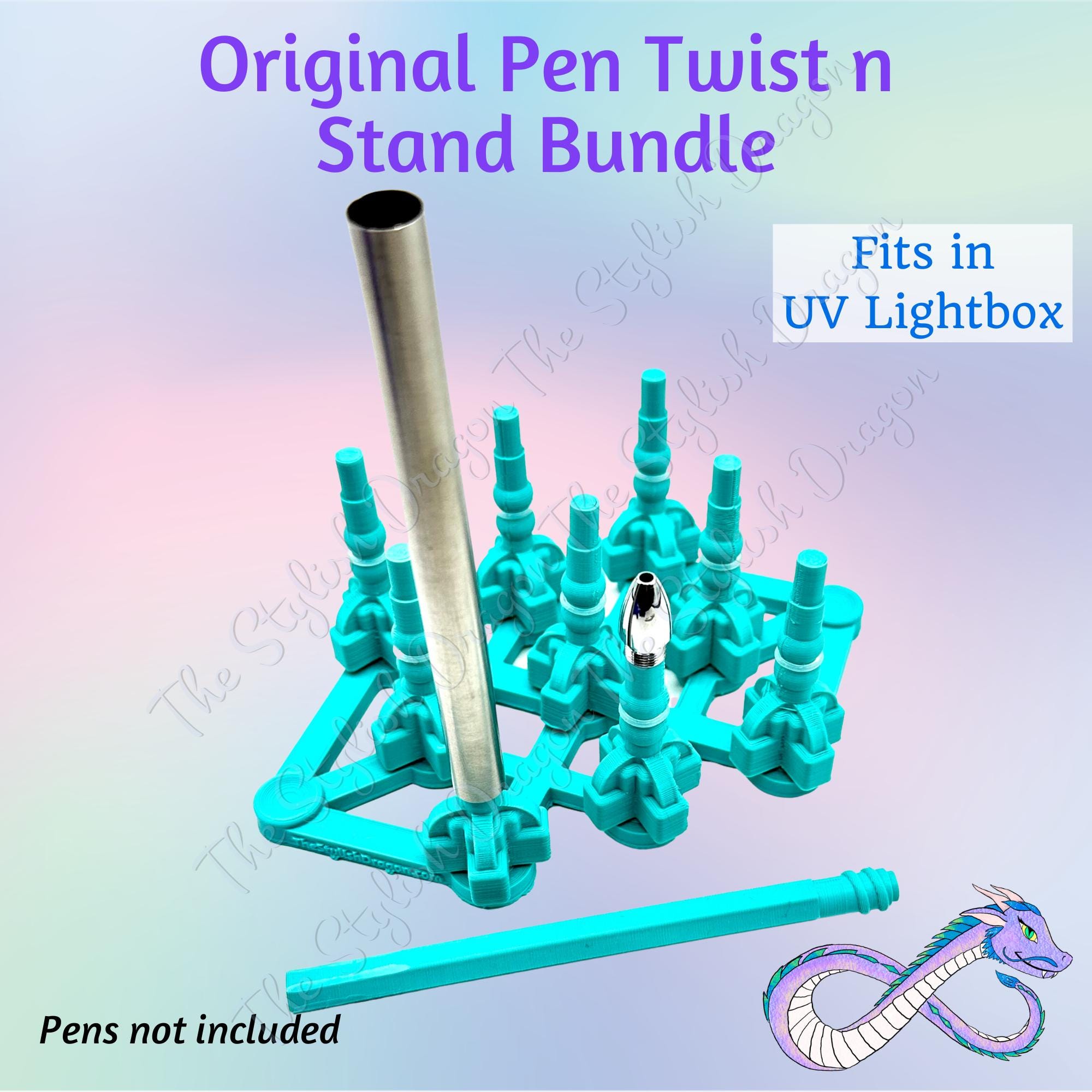 3D Printed UV Resin Pen Holder Stand: Curing Lightbox Organizer - Etsy