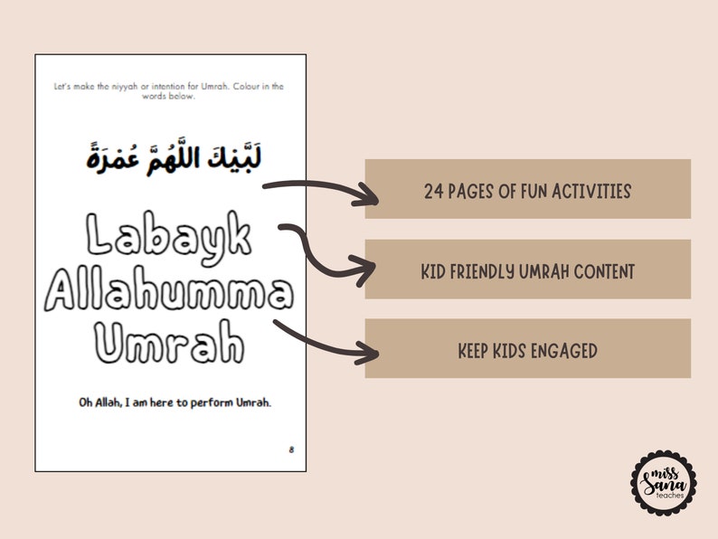 Umrah Activity Book Islamic Kids Coloring Printable - Etsy