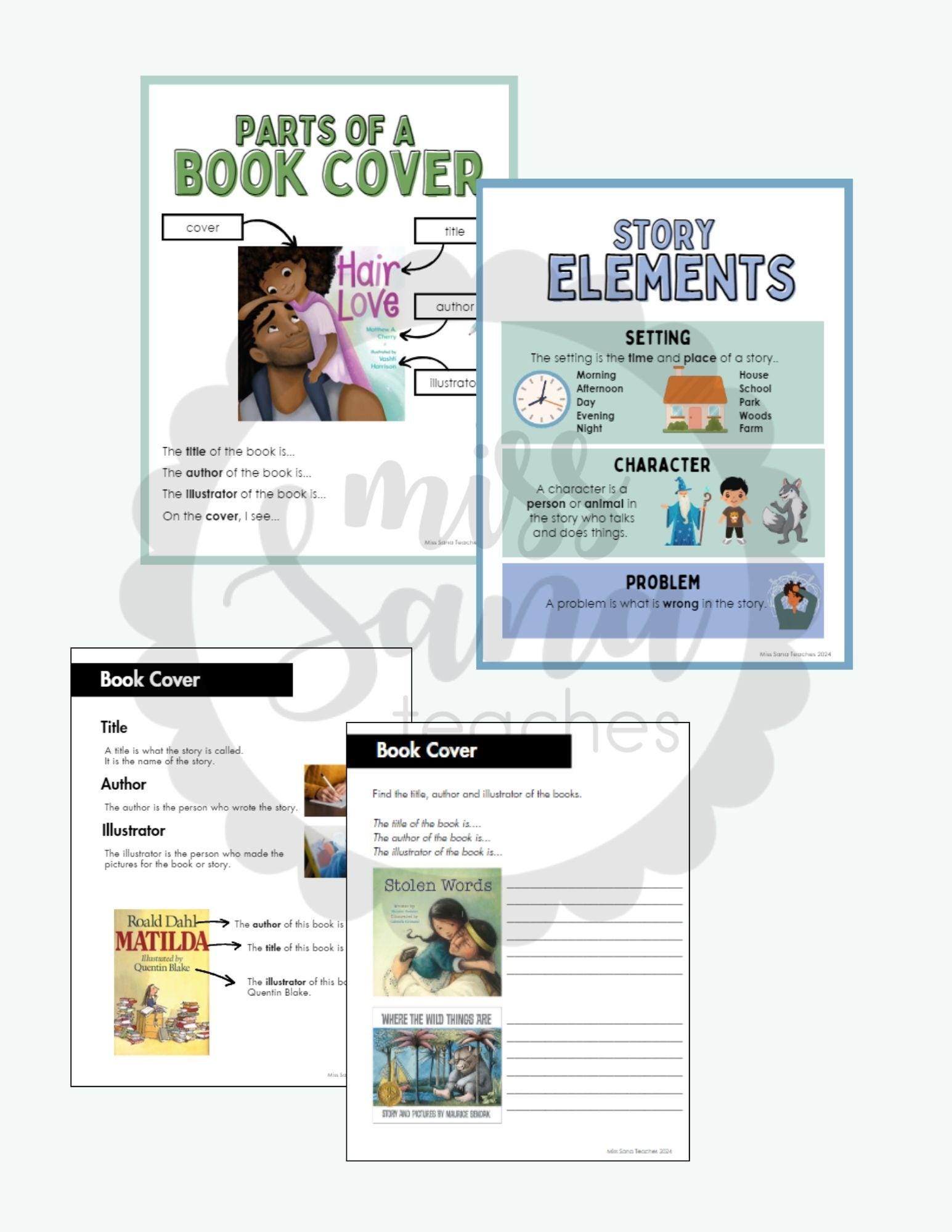 Story Elements Worksheets Setting Character Plot Elementary Middle ...