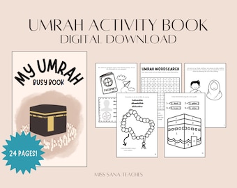 Kids Hajj and Umrah Coloring Book Printable Umrah Printable, Hajj ...
