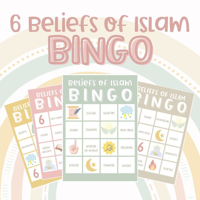 6 Beliefs Of Islam BINGO Etsy