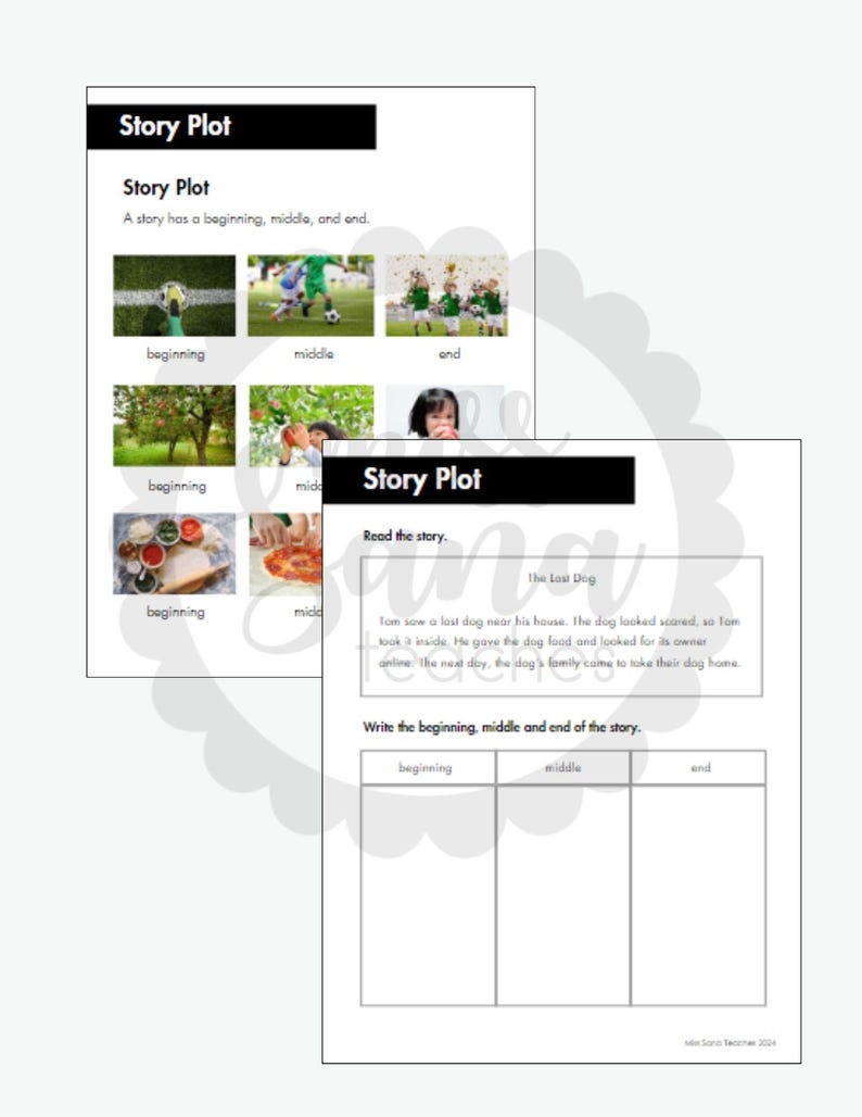 Story Elements Worksheets Setting Character Plot Elementary Middle ...