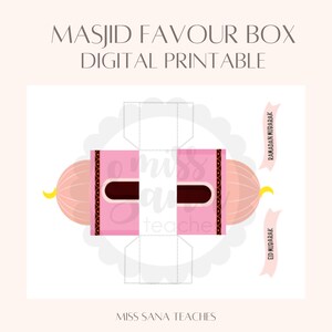 Masjid Mosque Ramadan Favour Box Printable - Etsy