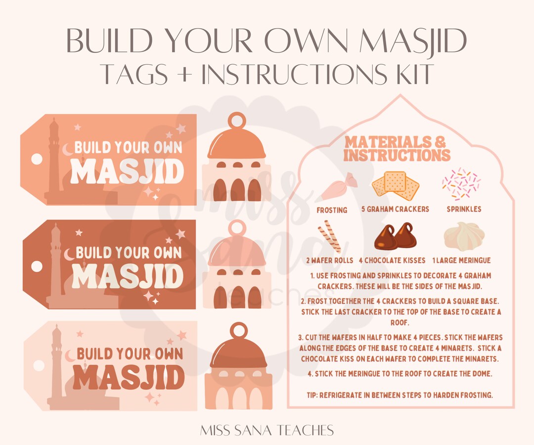 Build Your Own Masjid Printable Ramadan Islamic Activity - Etsy
