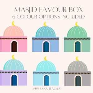 Masjid Mosque Ramadan Favour Box Printable - Etsy