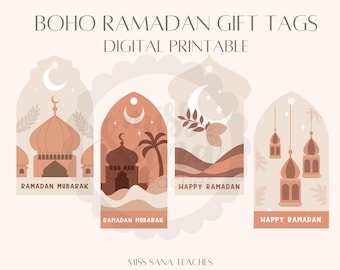 Ramadan Gift Tags, Ramadan Party Favors, Gift Tag, Ramadan Goodie Bag ...