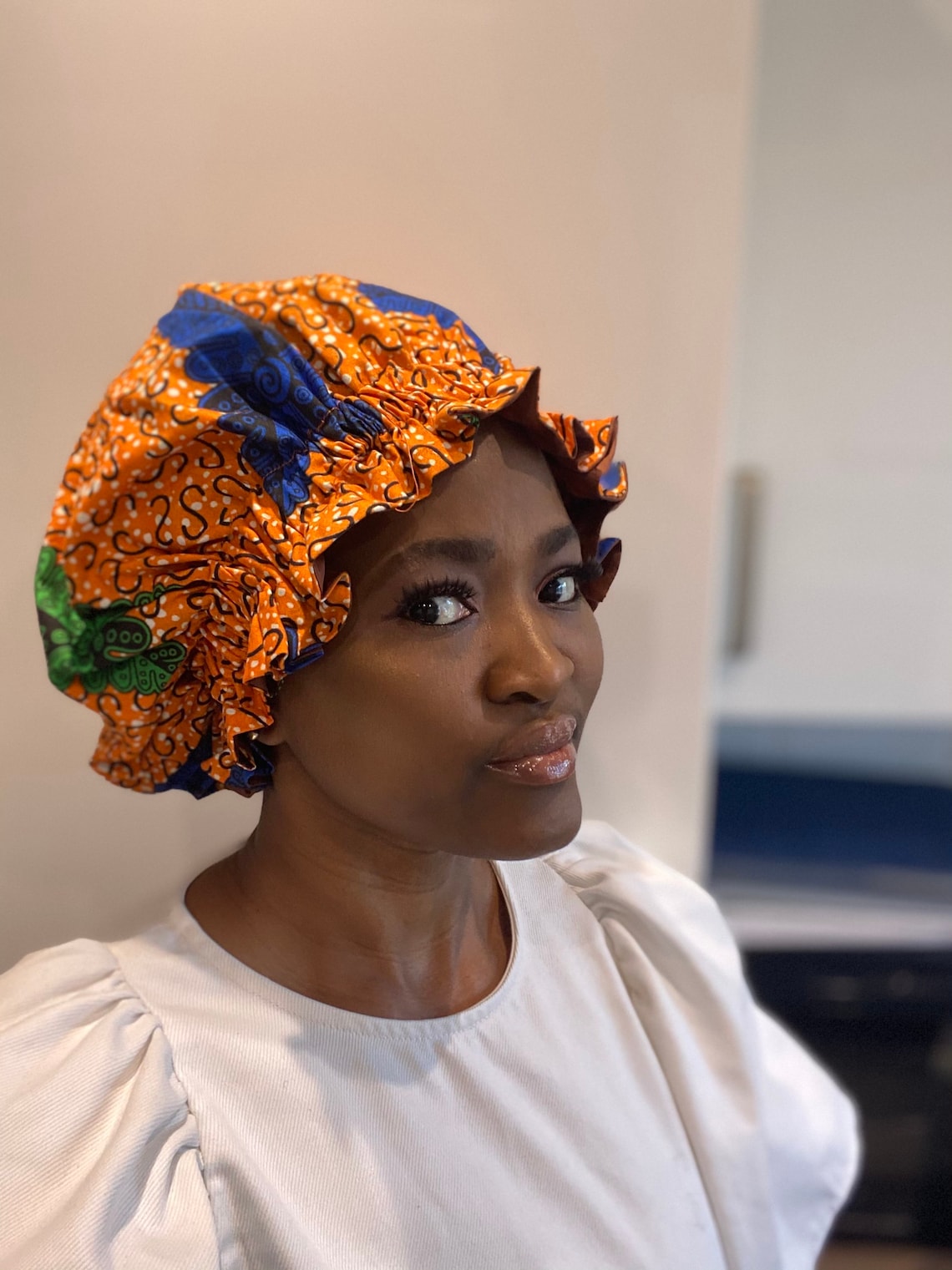 Ankara Hair Bonnets silk Lined Bonnets night Time Sleep Cap african ...