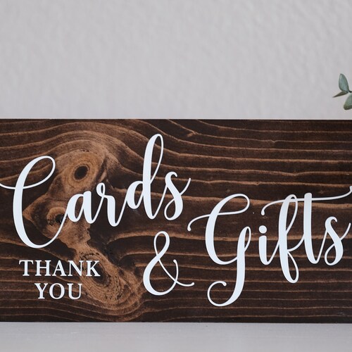 Wood Wedding Sign Cards and Gifts Wedding Decorations Rustic - Etsy