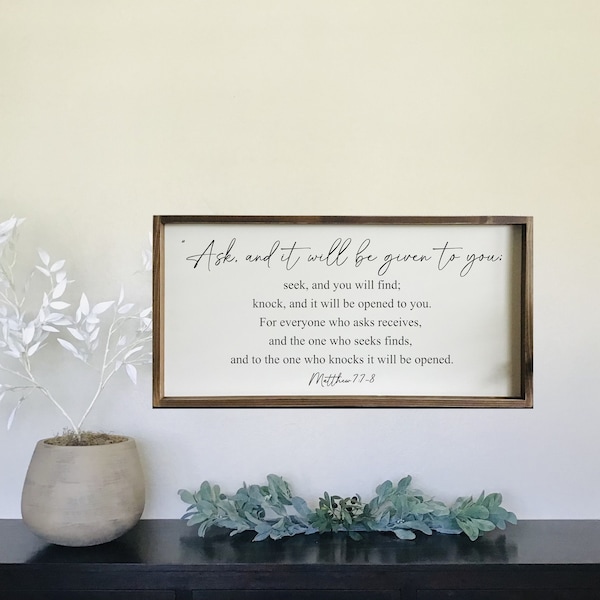 Matthew 7 7 - Etsy