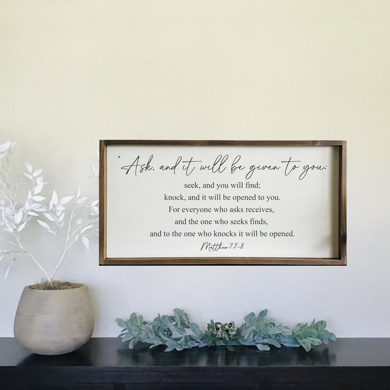 Matthew 7 7 - Etsy