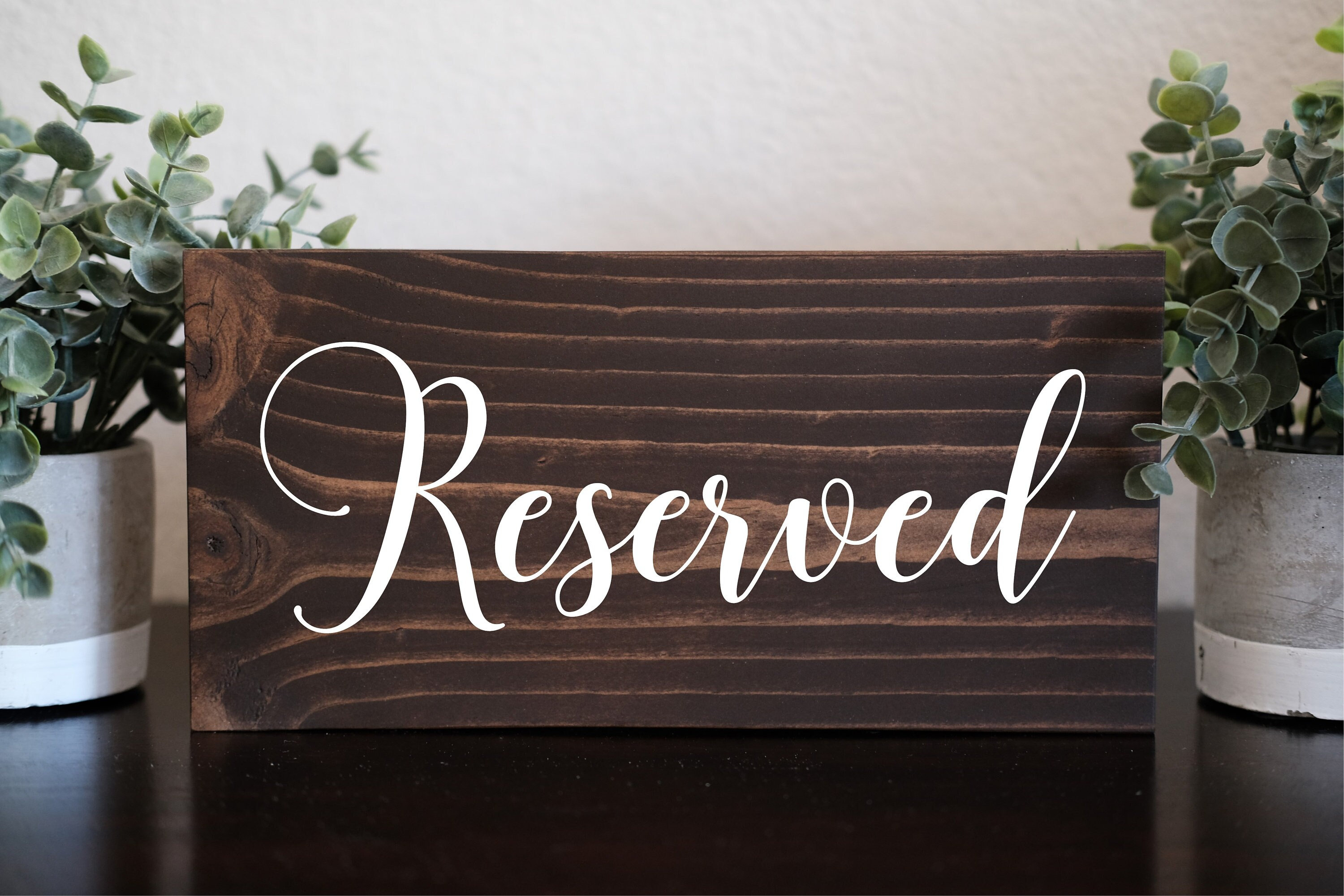 Reserved Sign Wedding Reserved Sign Rustic Reserved Sign Chair | Etsy
