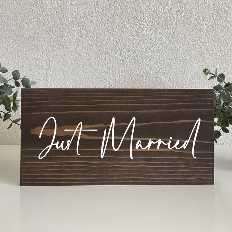 Just Married Signs - Etsy