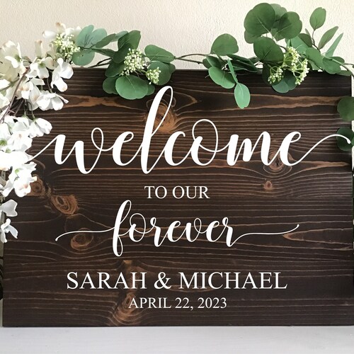 Wedding Signs Wood Welcome Wedding Sign Wood Rustic Wood - Etsy