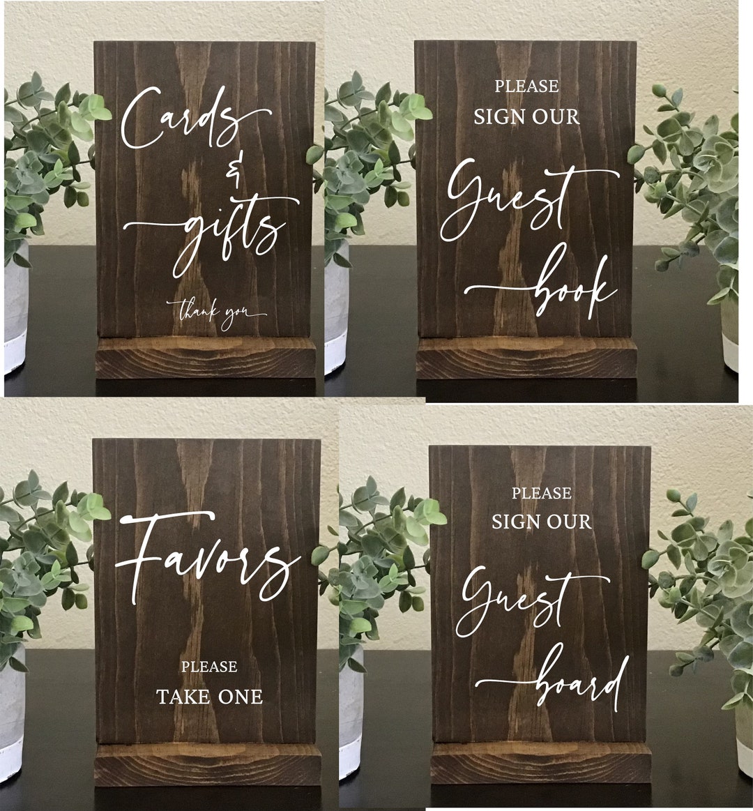 Cards and Gifts Signs, Guestbook, Favors, Guestboard, Wedding Sign ...