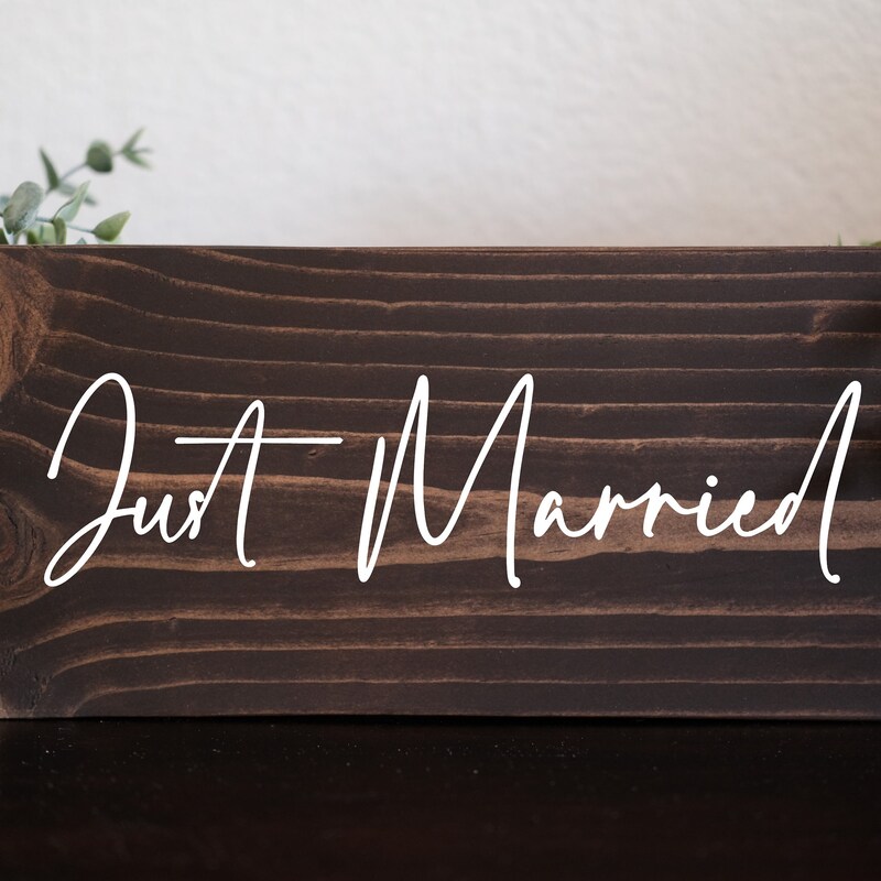 Just Married Sign - Etsy