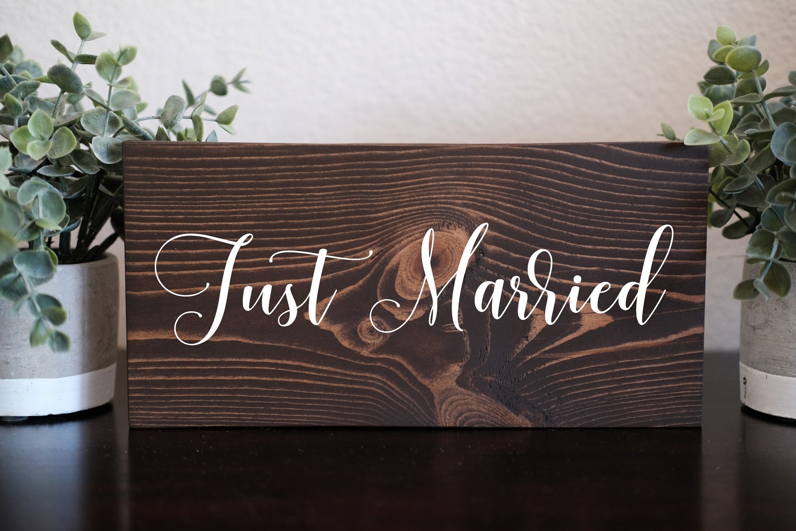 Just Married Wooden Signs - Etsy