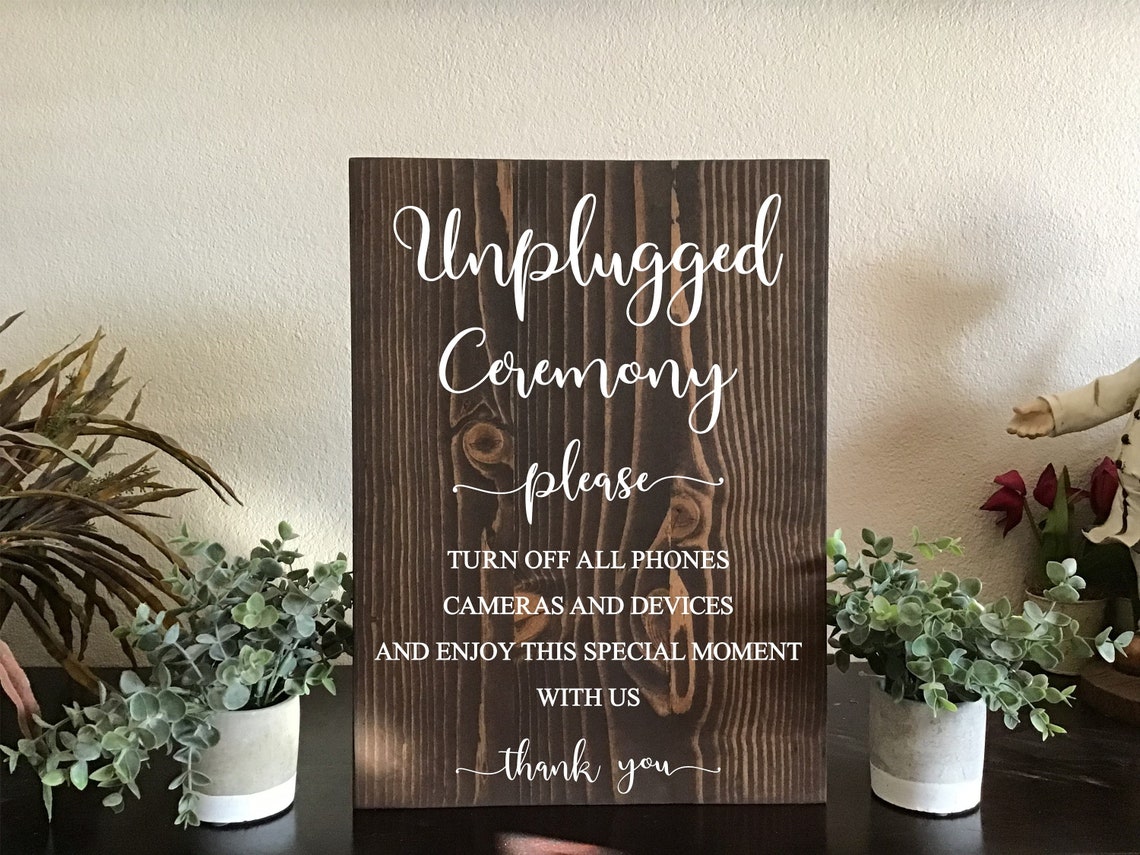 Unplugged Wedding Sign Unplugged Ceremony Sign Wedding Sign - Etsy