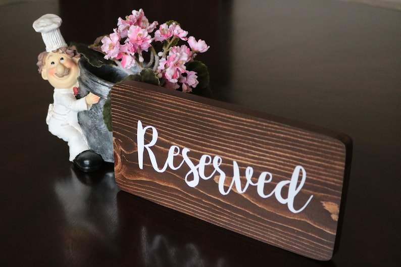 Reserved sign Wedding reserved sign Rustic reserved sign Chair | Etsy