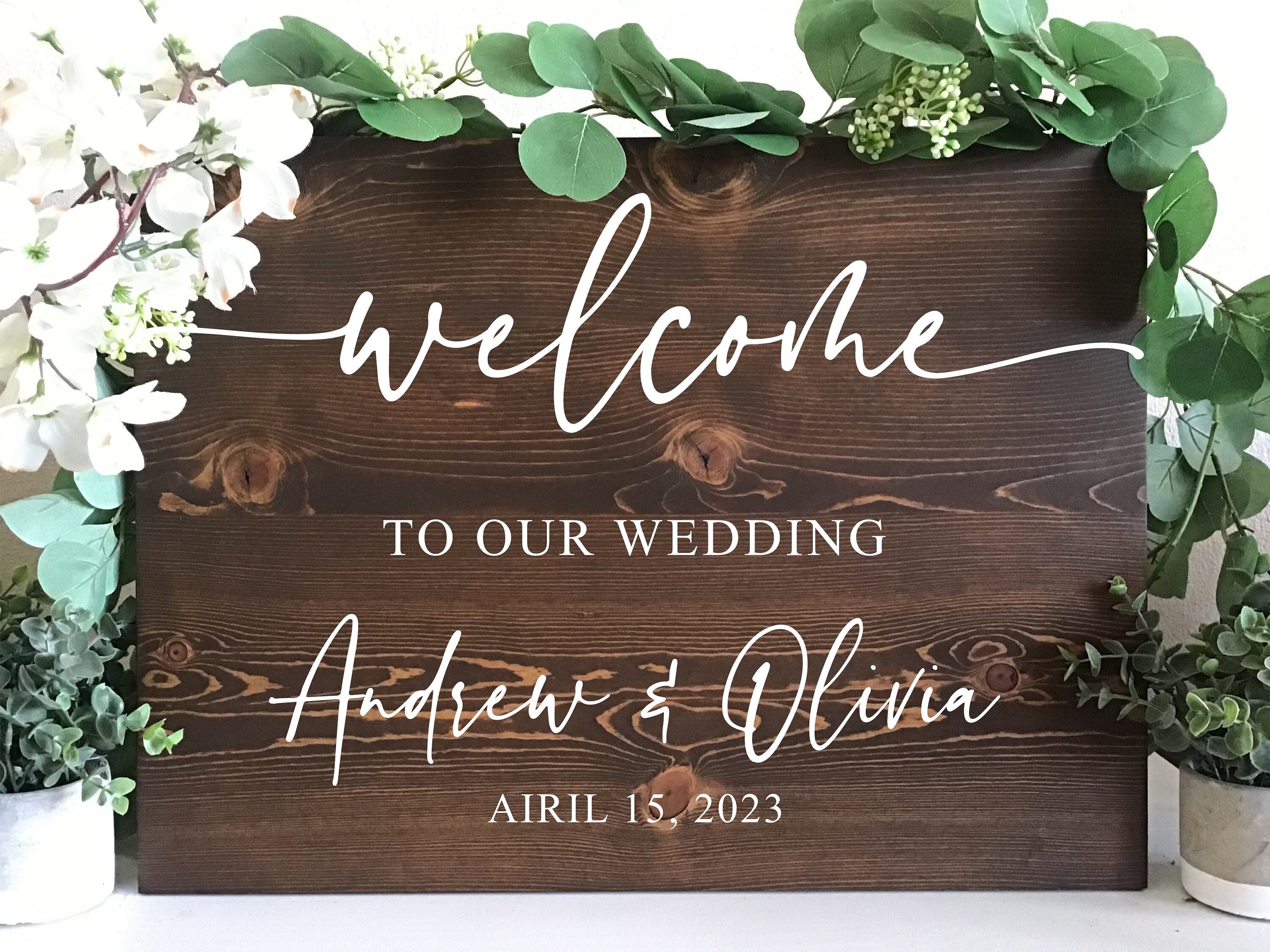 Wedding Welcome Sign Wood Welcome Wedding Sign Wood Welcome - Etsy