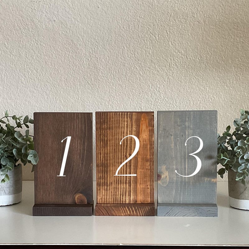 Rustic Table Numbers - Etsy