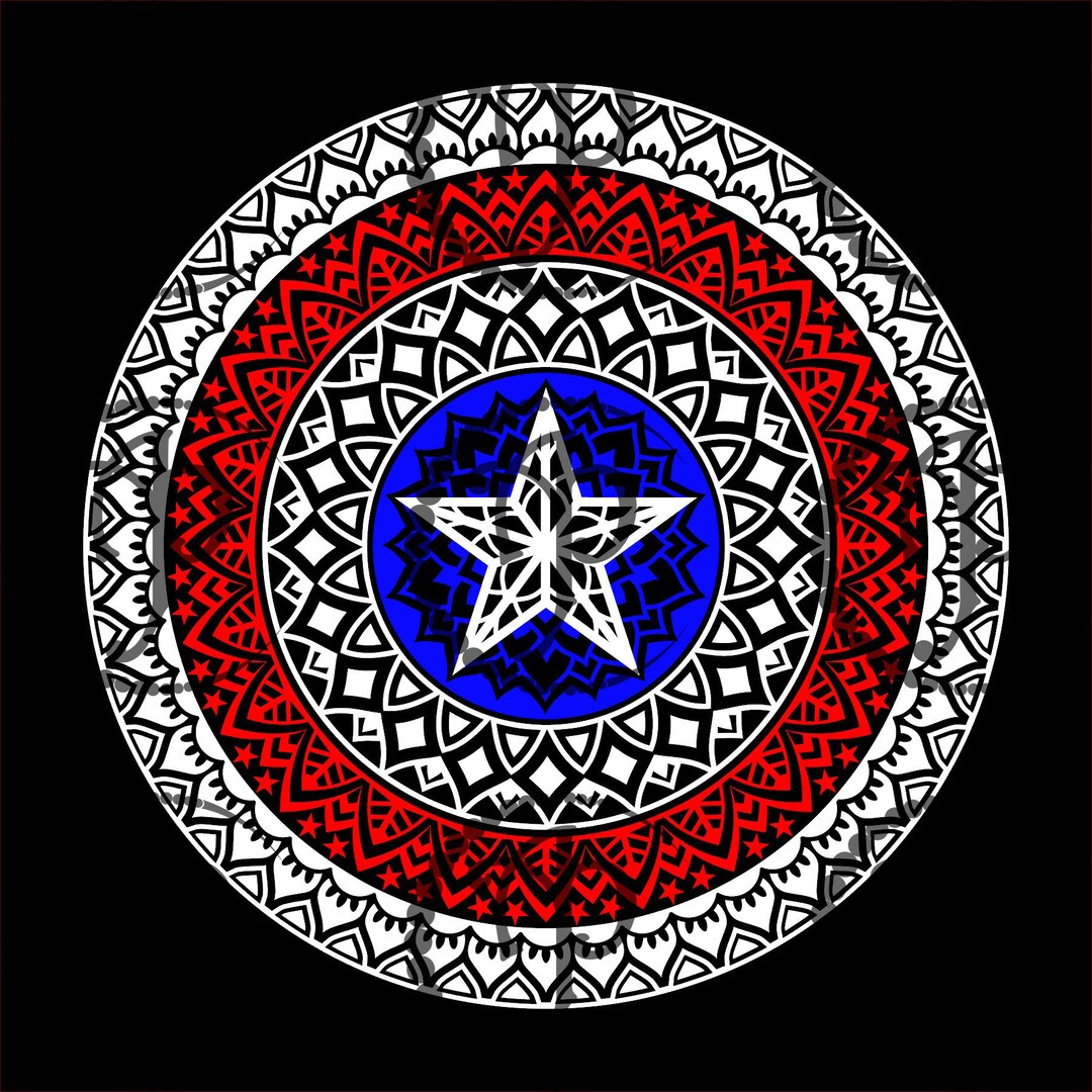 Simple Patriotic Mandala - SVG - Vector - Etsy