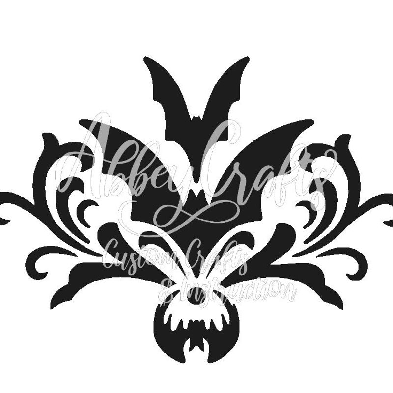 Bat Damask Pattern - Etsy