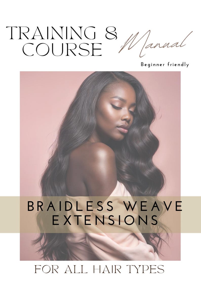 Braidless Weave Training Manual: Canva Editable Beauty Course (digital ...