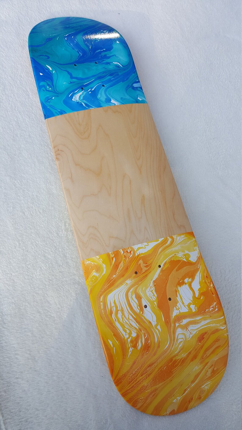 8" Skateboard Swirl Deck [nose/tail Print] - Etsy