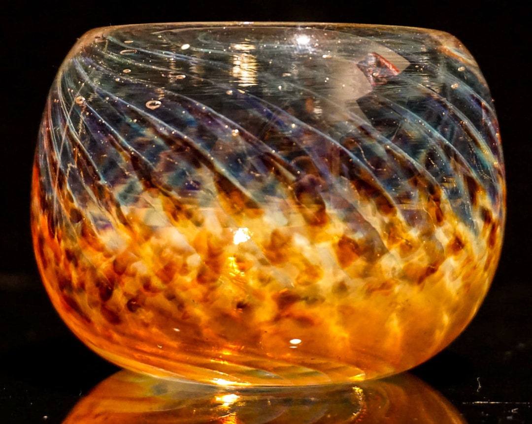 Treasure Bowl in Red Garnet and Amber - Etsy