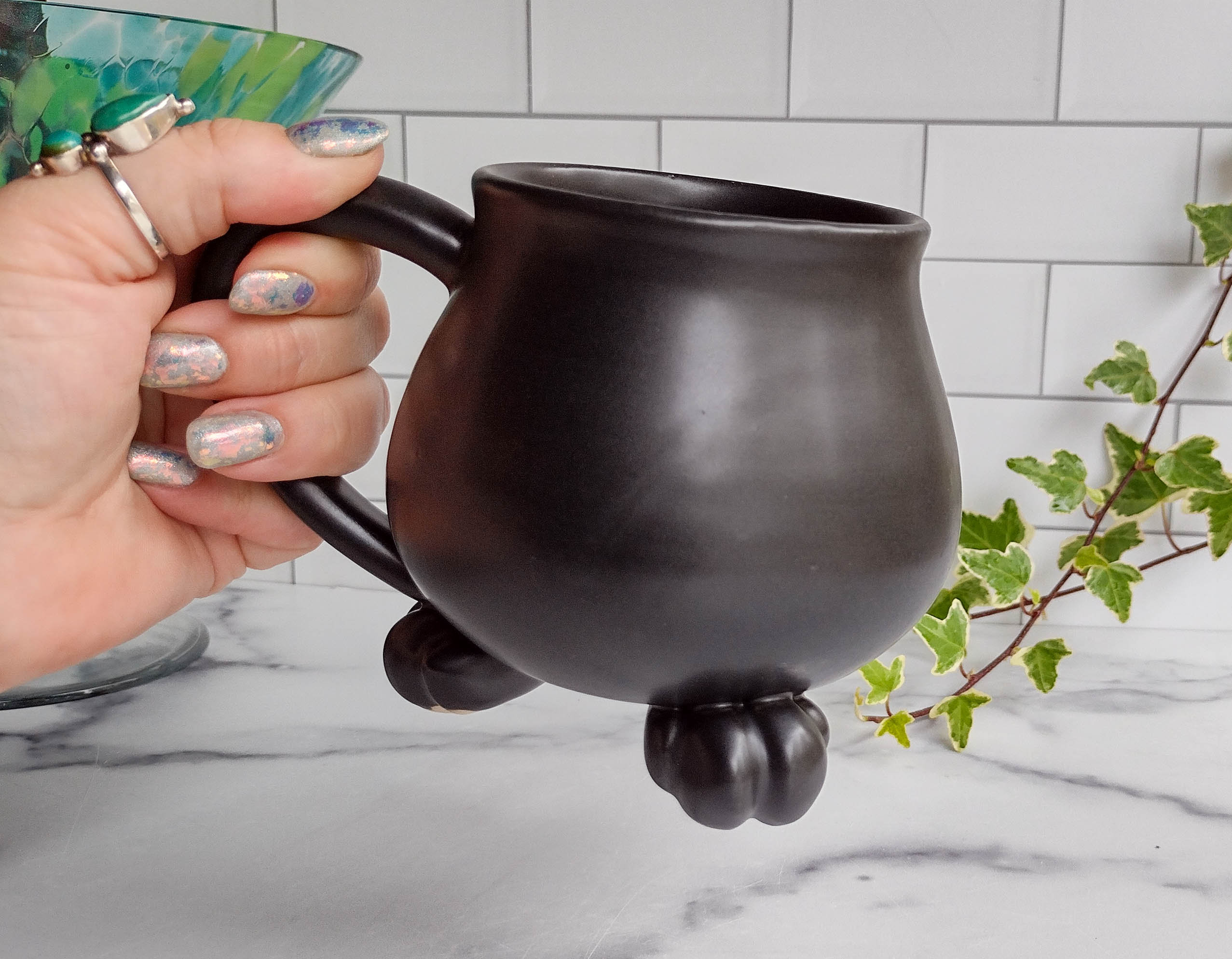 Cauldron Mug Black Satin Matte Glaze Handmade Ceramic - Etsy