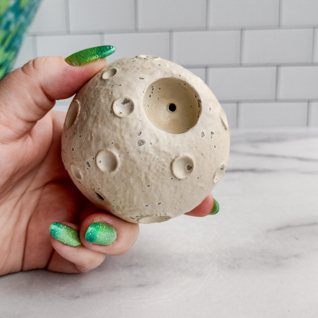 Moon Rock Pipe With Textured Matte Stone Glaze, Ceramic Smokeware ...