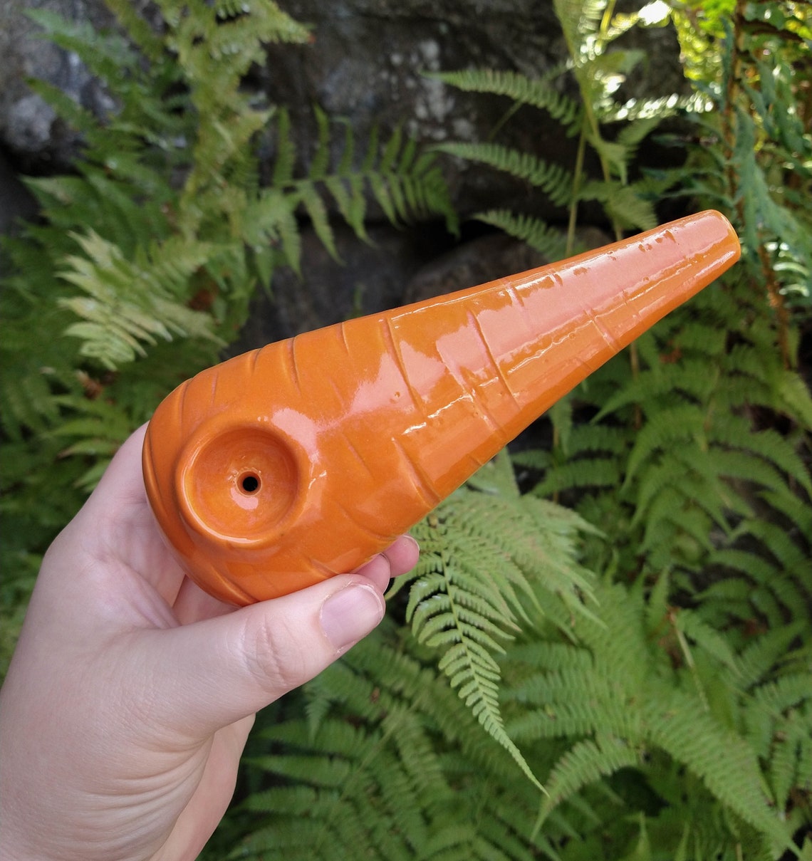 Carrot Pipe Smoking Pipe Handmade Porcelain Ceramic and | Etsy