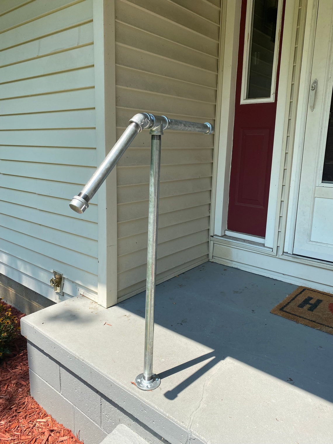 Single Post Handrail, 1 or 2 Step, 1" Pipe Steel - Etsy