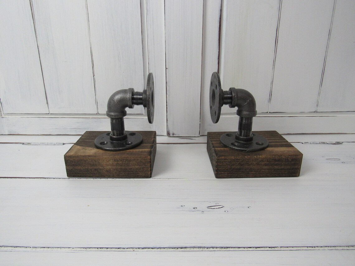 Pipe Bookends Industrial Bookend Office Organization Office | Etsy