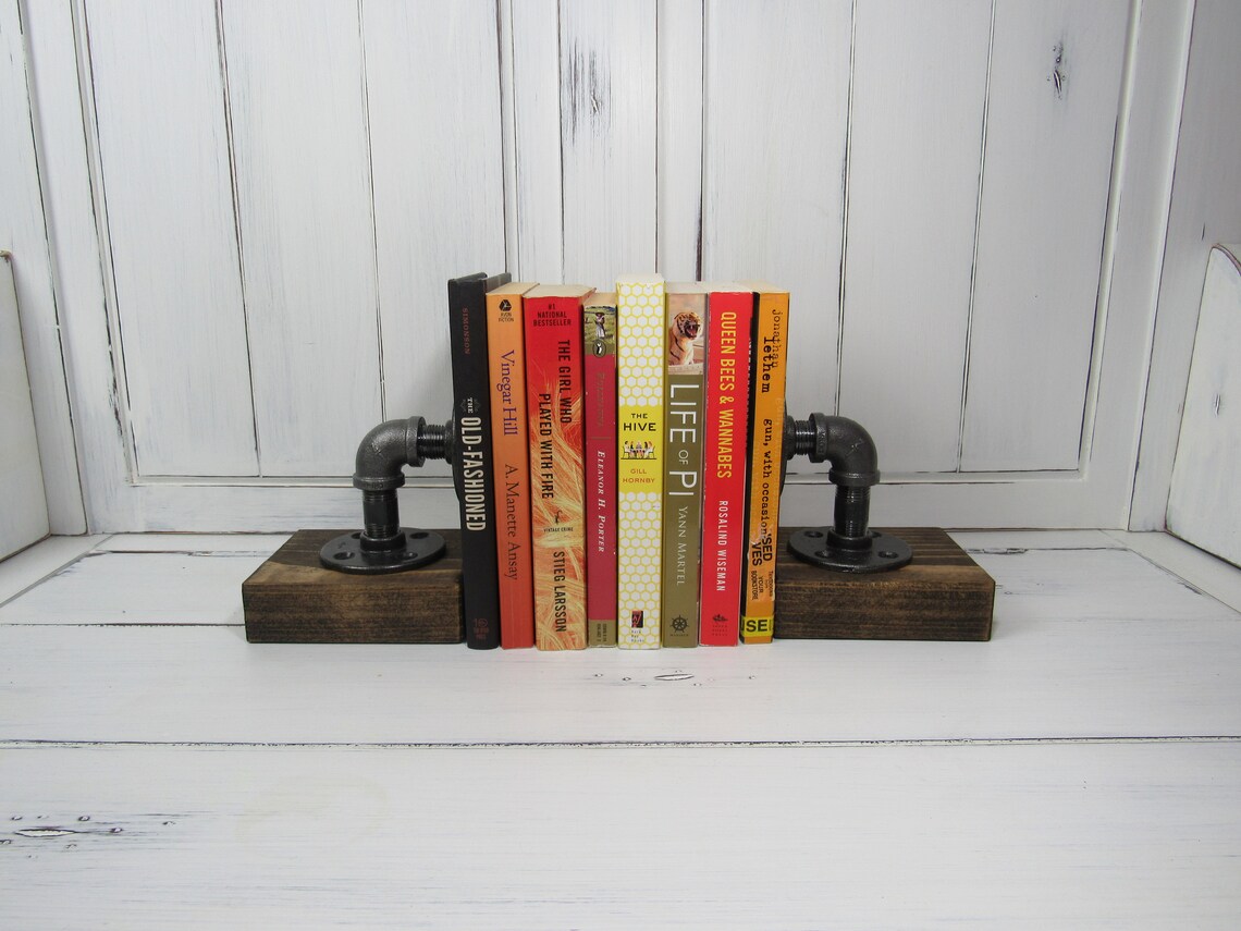 Pipe Bookends, Industrial Bookend, Office Organization, Office Decor ...