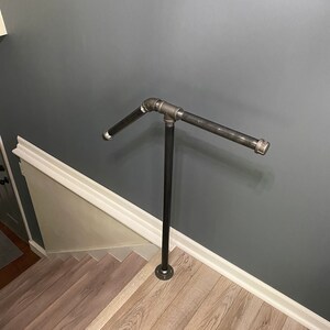 Single Post Handrail, 1 or 2 Step, 1" Pipe Steel - Etsy