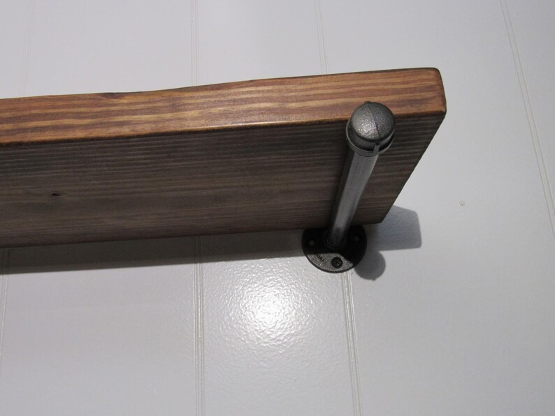 Floating Wood Shelves Pipe Shelf Wall Shelf Book Shelf | Etsy