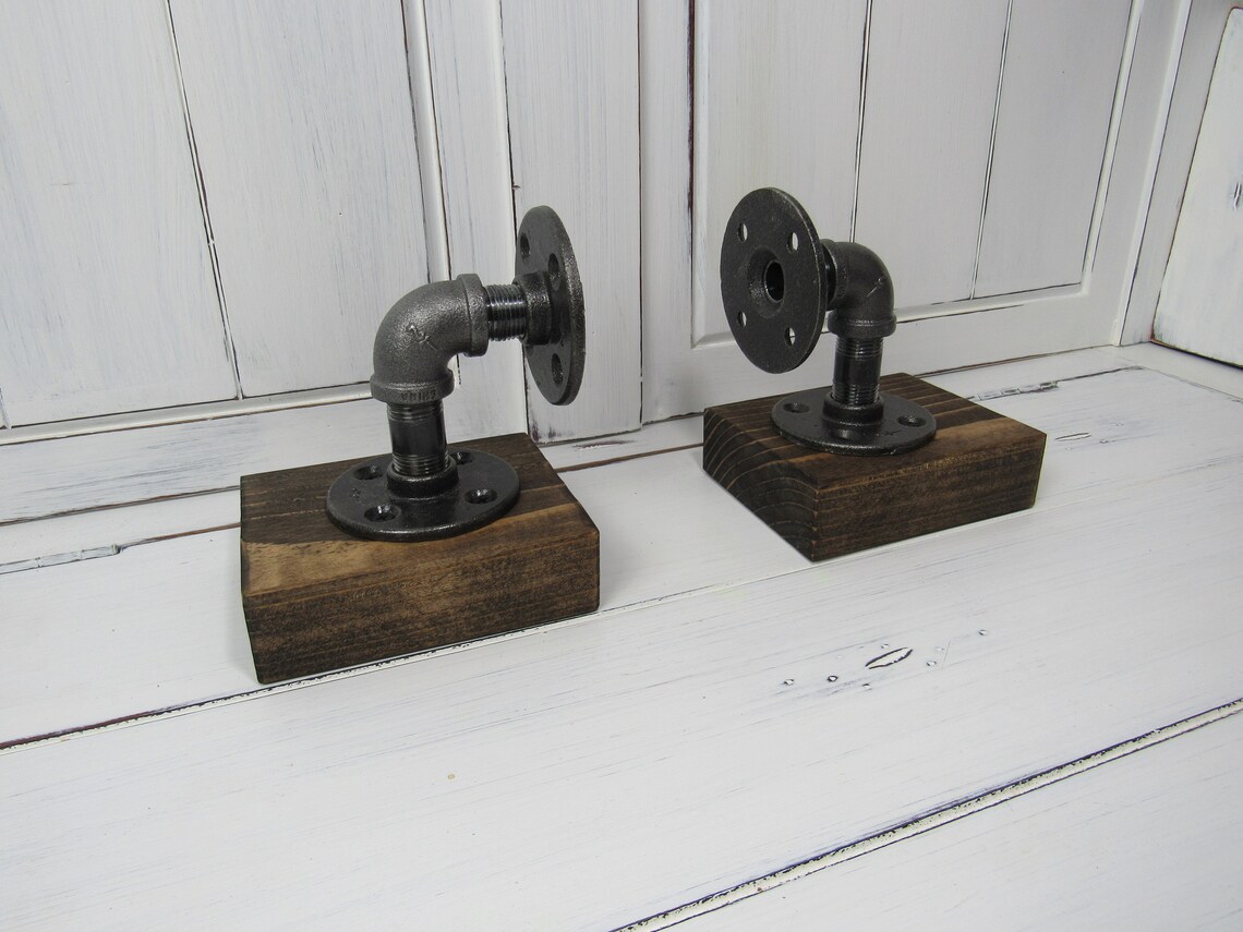 Pipe Bookends Industrial Bookend Office Organization Office | Etsy