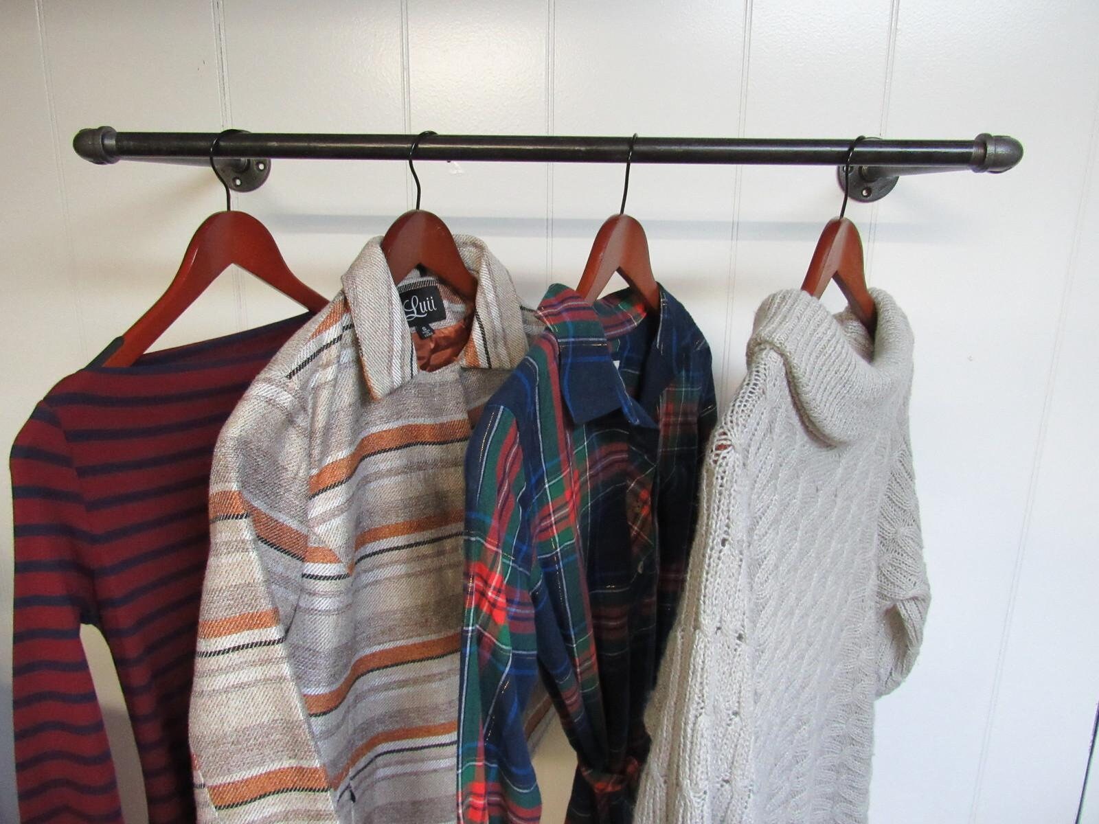 Industrial Laundry Room Drying Clothing Rack Clothing Bar - Etsy