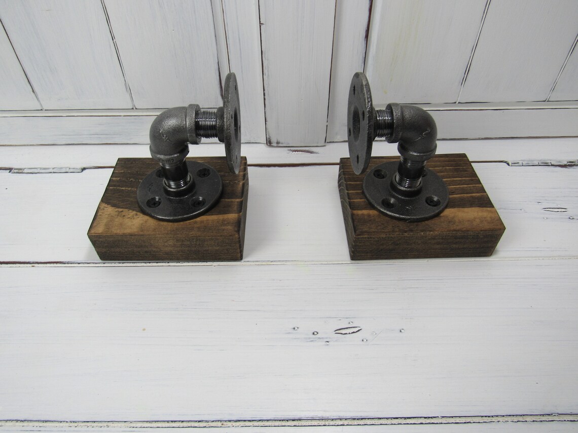 Pipe Bookends Industrial Bookend Office Organization Office | Etsy