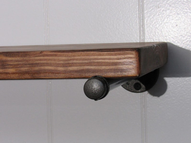 Floating Wood Shelves Pipe Shelf Wall Shelf Book Shelf | Etsy