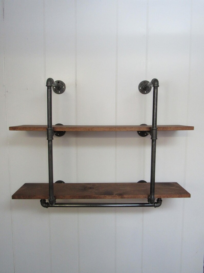 Rustic Pipe Shelving Coffee Mug Holder Wall Decor - Etsy