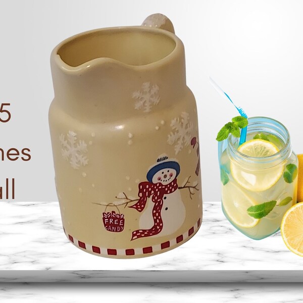 Snowman Pitcher - Etsy